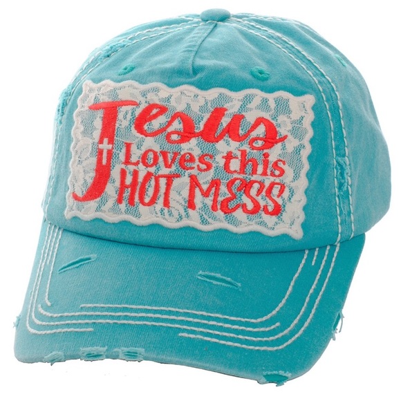 Accessories | Teal Jesus Loves This Hot Mess Hat Cap | Poshmark